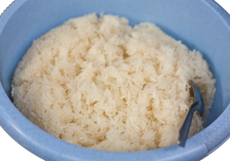 Lump of Sticky-rice in Plastic Bowl Stock Photo - Image of cuisine ...
