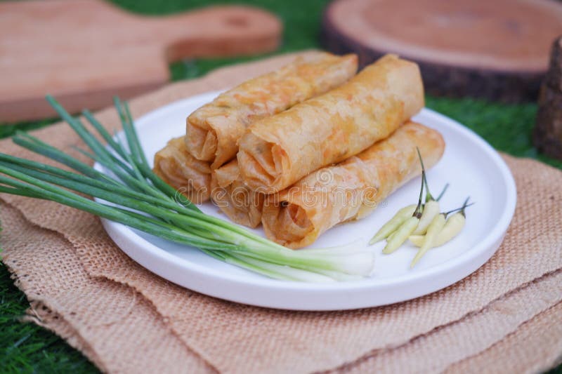 Lumpia or Lunpia, Traditional Snacks from Semarang Stock Photo - Image ...