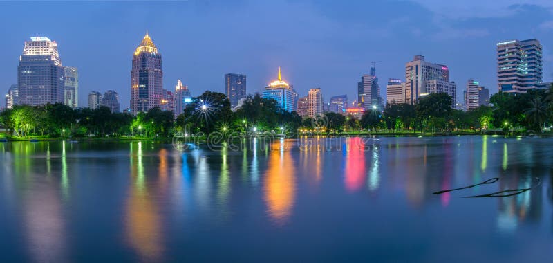 Lumpini park editorial photography. Image of condo, architecture - 54728057
