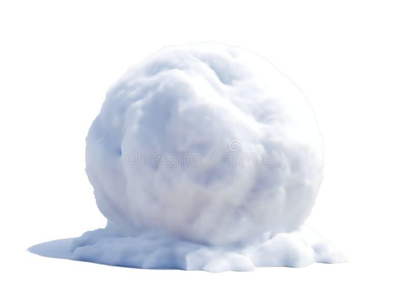 A Lumpy Snowball Isolated on a White Background, Showcasing Its Uneven ...
