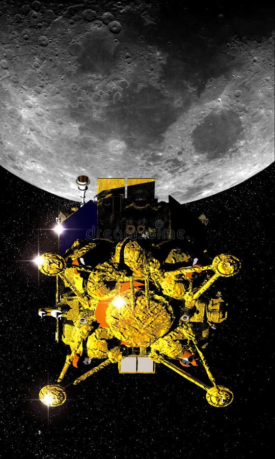 Lunar lander stock illustration. Illustration of astronomy - 286126578