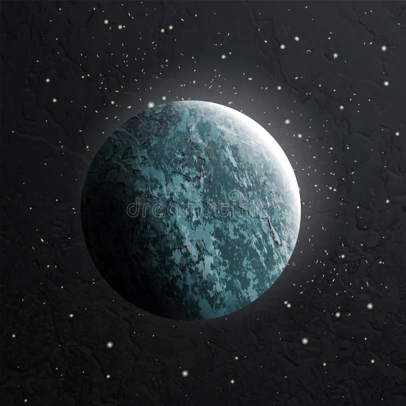 Luna realista del vector ilustración del vector. Ilustración de ciencia ...