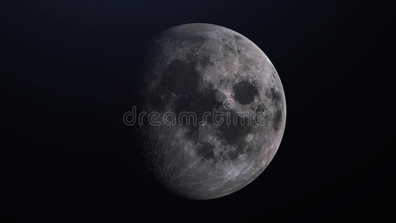 Luna Realistica Nello Spazio Cosmico Alta Struttura Dettagliata 3d ...