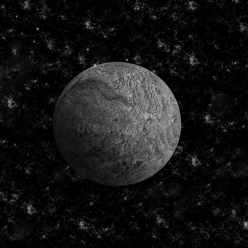 Luna Realistica in Universo Illustrazione di Stock - Illustrazione di ...