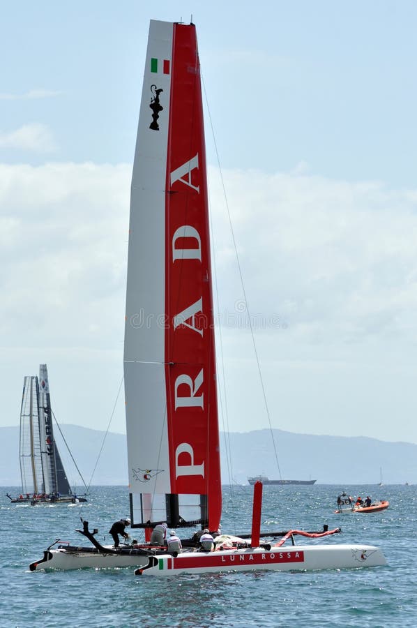 Luna Rossa: Prada Team editorial stock image. Image of catamaran - 24299264
