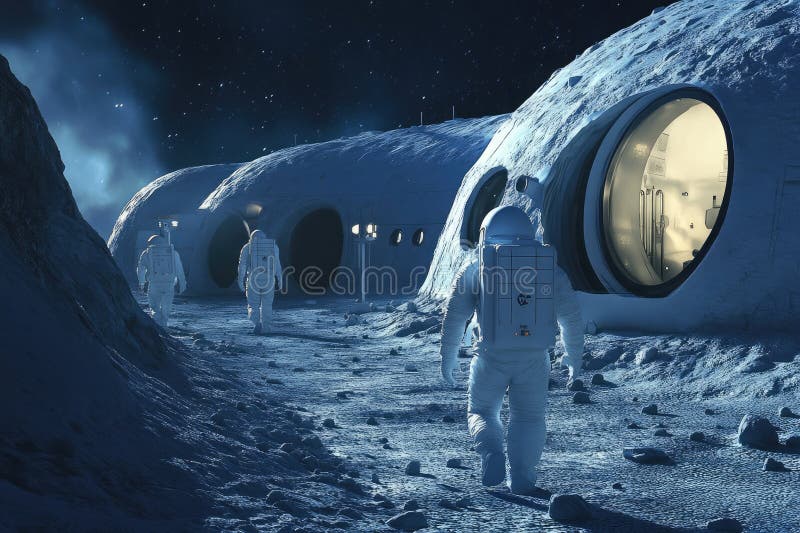 A Lunar Base Where Holograms Project a Simulated Earthscape, Training ...