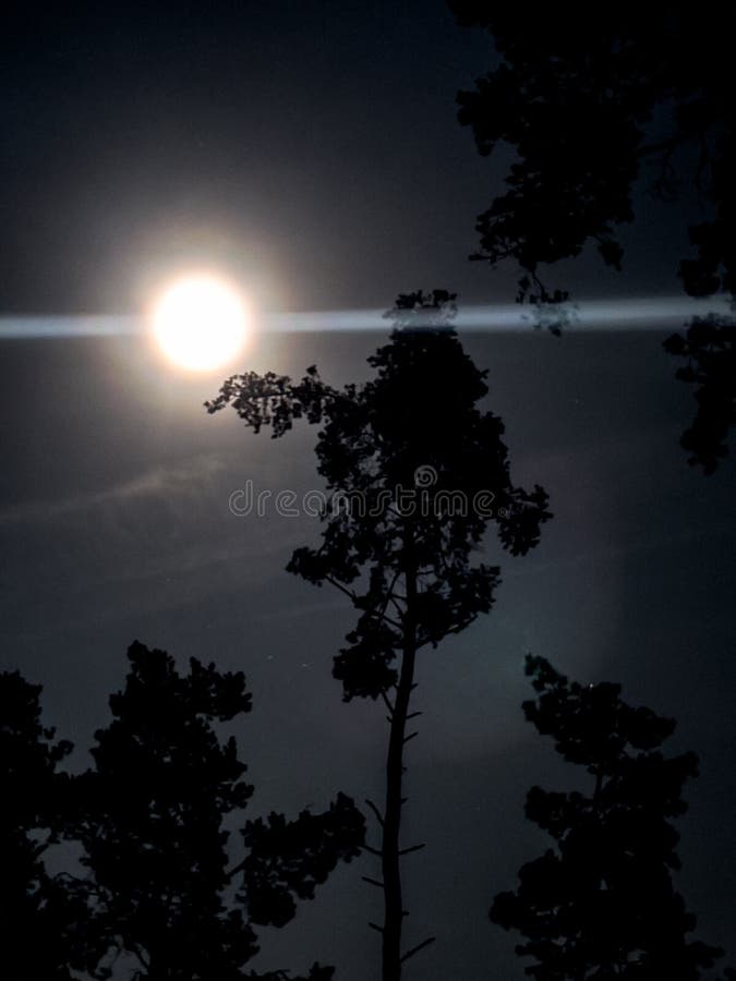 Lunar Corona ,Halo Optical Phenomenon Stock Photo - Image of background ...