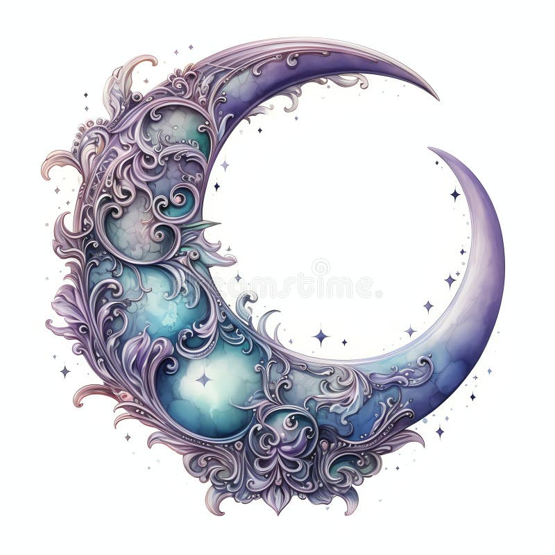 Lunar Crescent Symbol for the Moon God Sin Illustration Stock ...