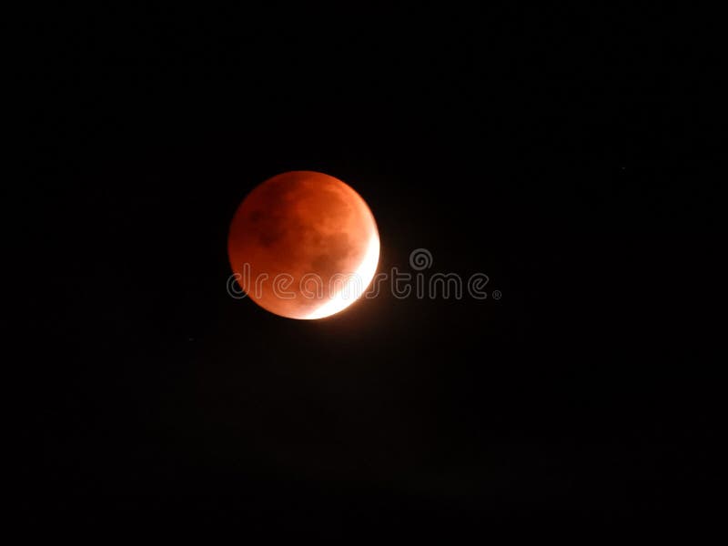 Lunar Eclipse Umbra during Blood Moon Beginning November 2022 Stock ...