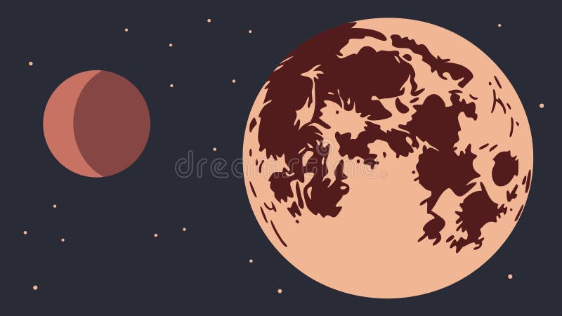 Lunar Eclipse Illustration, Astronomy and Celestial Event Icon Vector ...