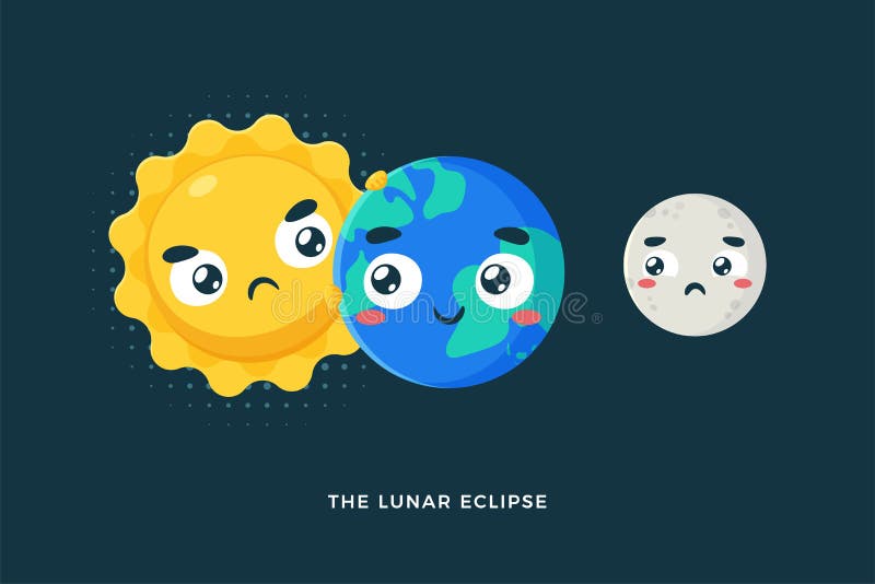 The Lunar Eclipse. Isolated Vector Illustration Stock Illustration ... The Lunar Eclipse. Isolated Vector Illustration Stock Illustration ...
