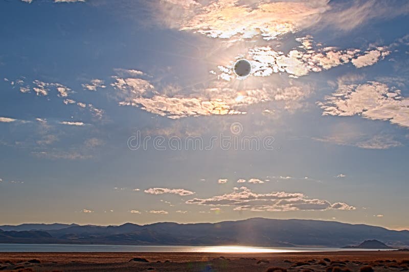 Lunar Eclipse Landscape stock photo. Image of unique - 24897066