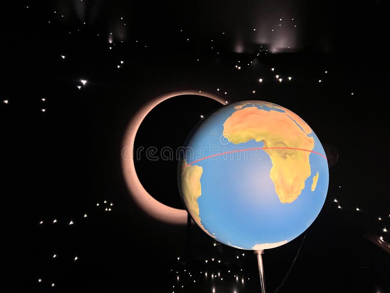 Lunar Eclipse Model Over Africa Continent Stock Image - Image of ...