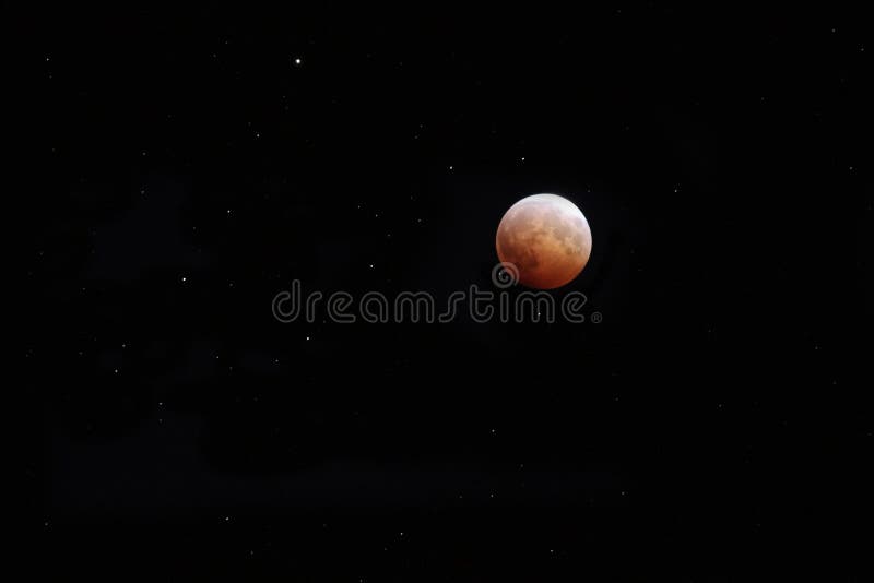 Lunar Eclipse on October 8, 2014 Stock Image - Image of lunar, orange ...