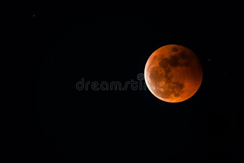 The Lunar Eclipse. Photographed Blood Moon Stock Image - Image of ...