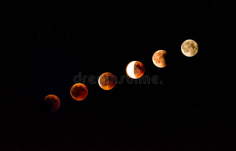 Rising Moon and eclipse. stock image. Image of europe - 135303461