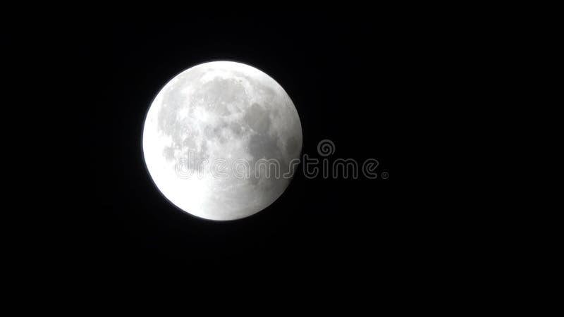 Lunar Eclipse - Shadow of Earth Goes from Moon Stock Footage - Video of ...