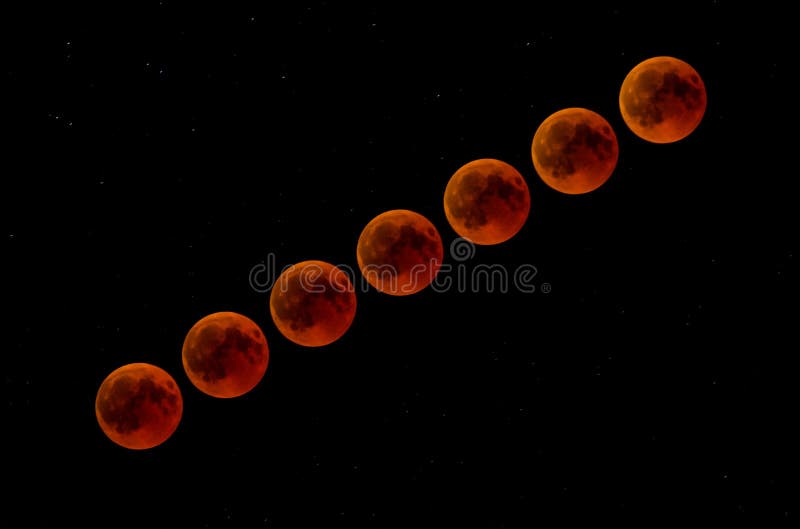 Lunar Eclipse Trail Red Moon Breathtaking Scenery Night Sky Lucerne ...