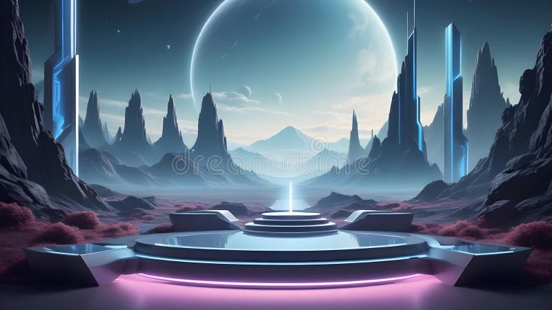 Lunar Gateway the Path To the Unknown Stock Illustration - Illustration ...