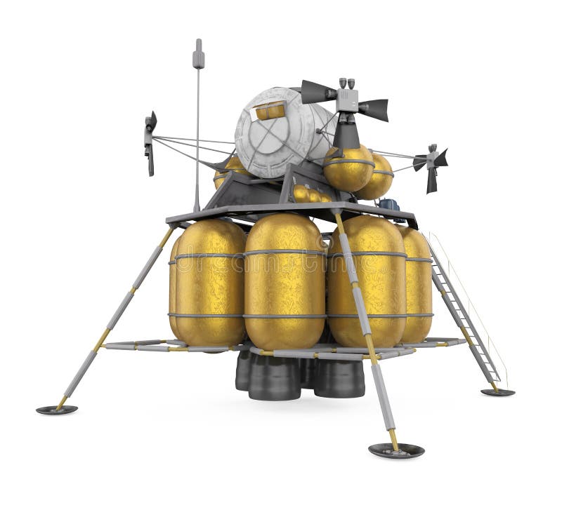 Lunar Lander stock illustration. Illustration of digital - 45885038
