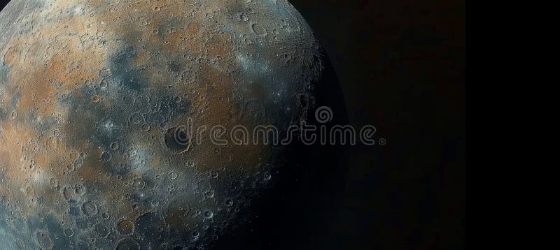 Lunar Landscape, a Play of Light and Shadow on a Celestial Body with ...
