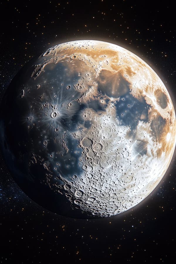 The Lunar Landscape stock image. Image of planet, surface - 363540797