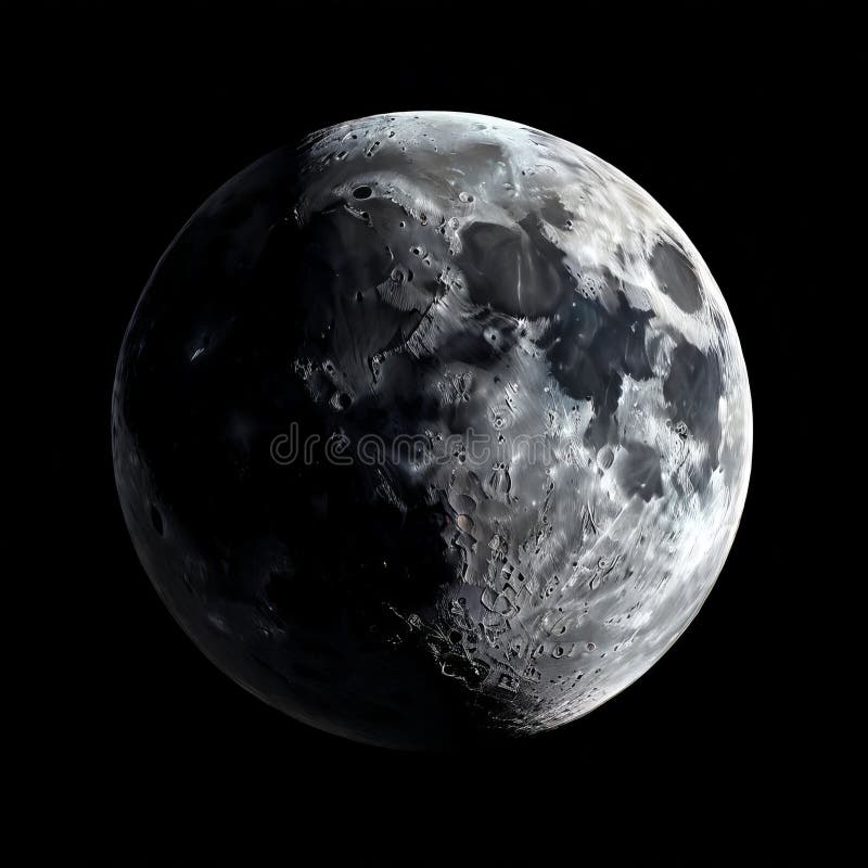 Lunar Mare Dark Smooth Plains on the Surface of the Moon Fored Stock ...