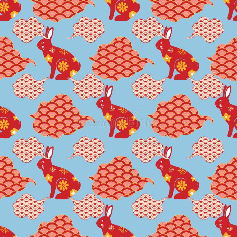 Chinese Year Rabbit Fashion Stock Illustrations – 136 Chinese Year ...