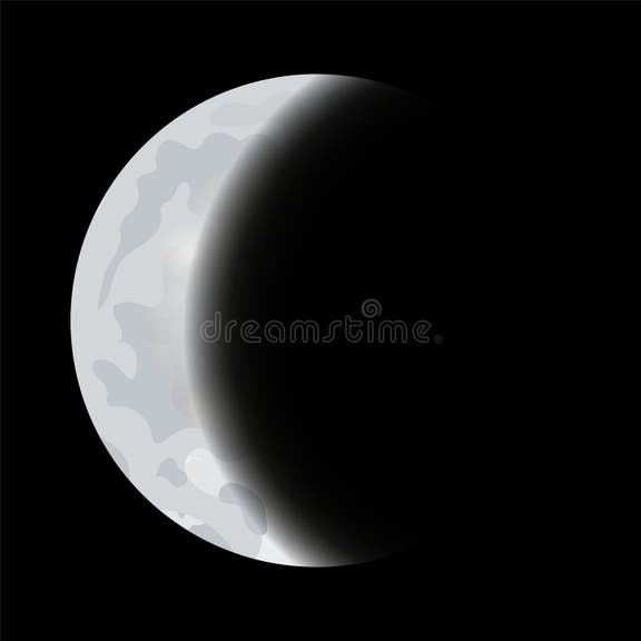 Lunar Phase Icon. Lunar Eclipse Cycle Stage. Moon on Black Background ...