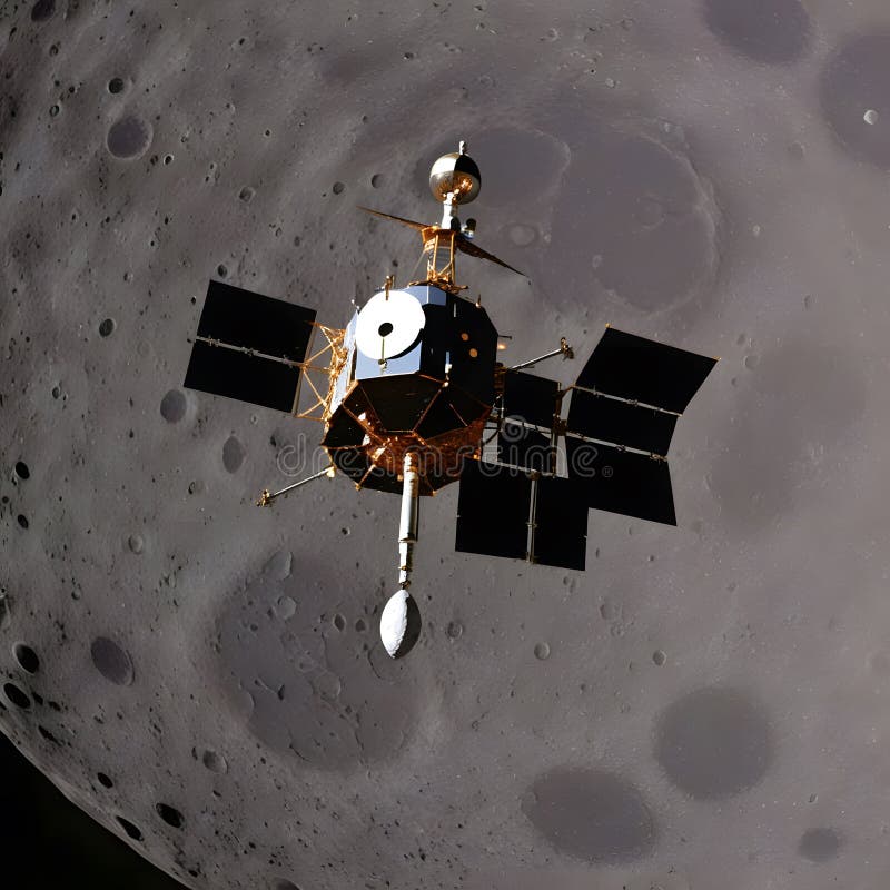 Lunar Probe is Landing , AI-generated Stock Illustration - Illustration ...