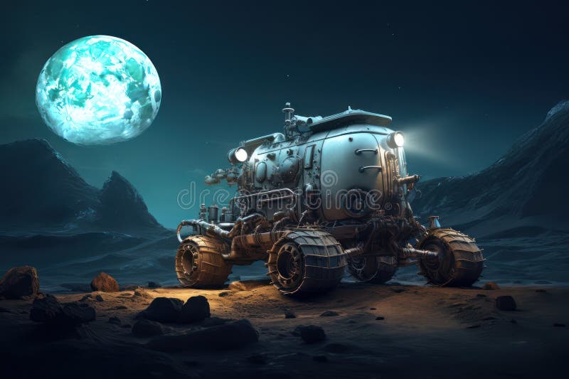 Lunar Program for the Exploration of the Earth S Satellite. Stock Image ...