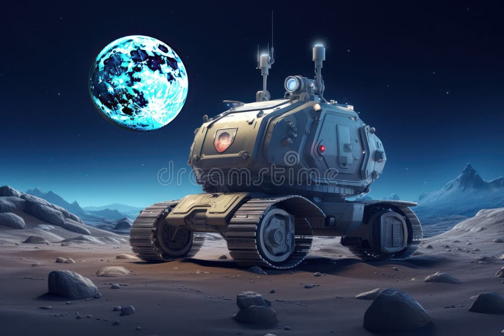 Lunar Program for the Exploration of the Earth S Satellite. Stock Photo ...