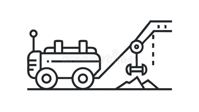 Lunar Rover Excavator, Space Mining Vehicle, Vector Design Generative ...