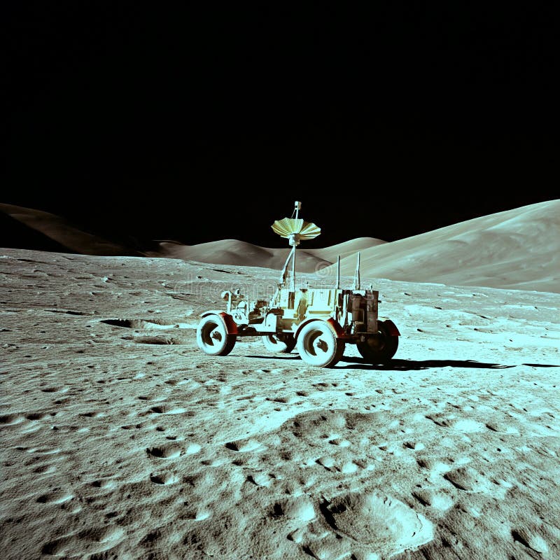 Lunar Exploration stock illustration. Illustration of mission - 345379833