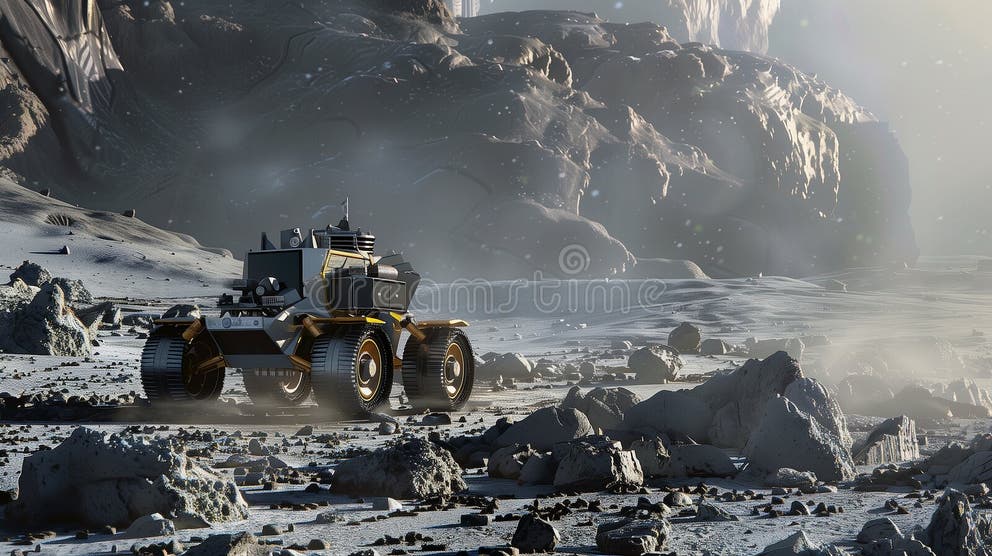 A Lunar Rover is Mining Regolith on an Asteroid for Resource Retrieval ...