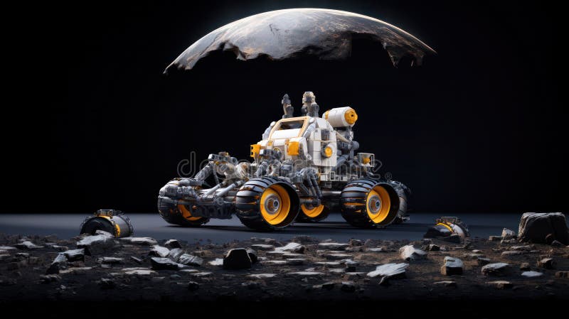 Lunar Rover Moves Quickly, Kicking Up Dust on the Surface of the Moon ...
