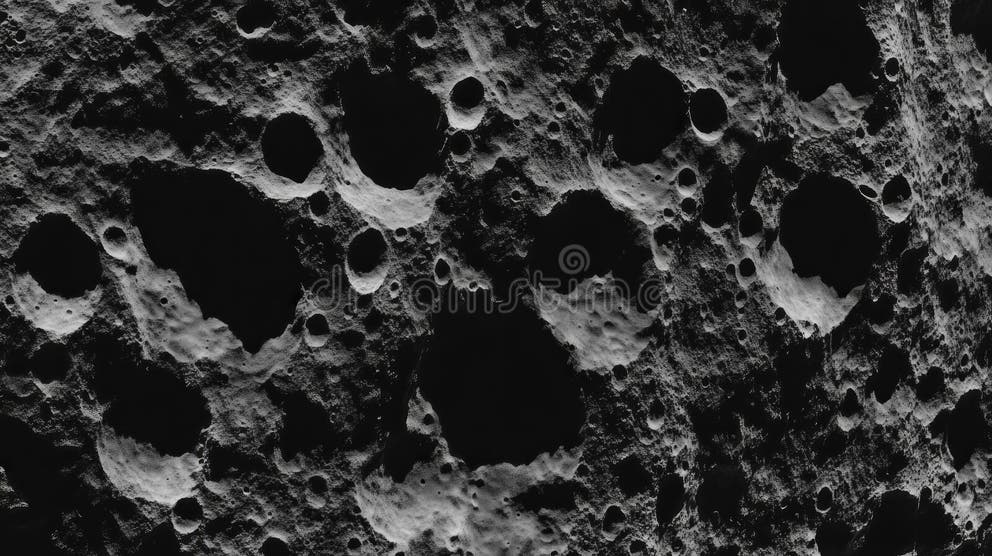 Lunar Surface Texture with Craters and Chaos in High Detail Stock ...
