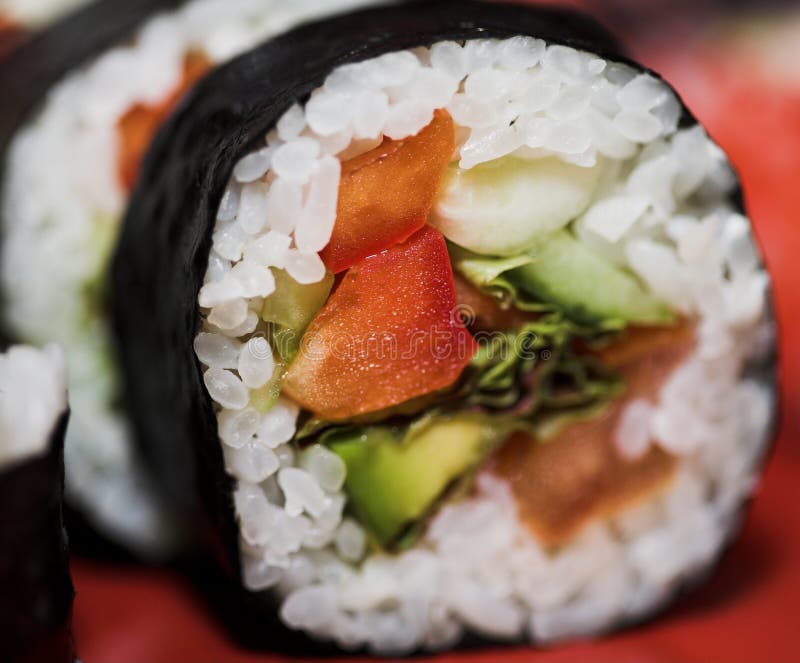 Lunch of assorted sushi stock image. Image of combination - 5568519
