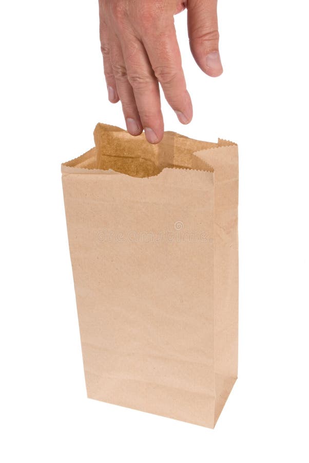 Brown paper lunch bag stock photo. Image of sack, lunch - 6817114
