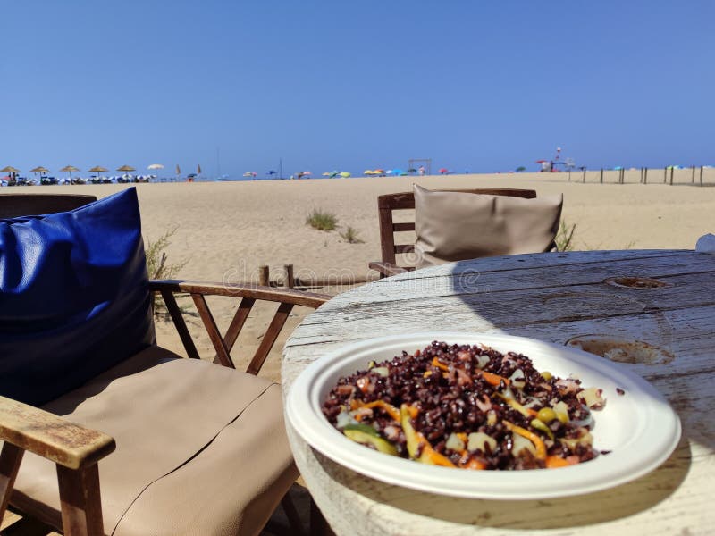 Lunch at the beach stock image. Image of lunch, beach - 331126489