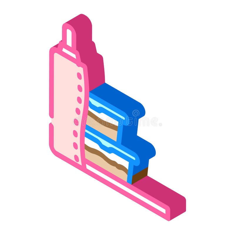 Lunch Box Bag Container Isometric Icon Vector Illustration Stock ...