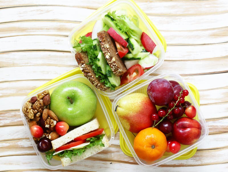 Lunch Box for Healthy Eating Stock Photo - Image of green, healthy ...