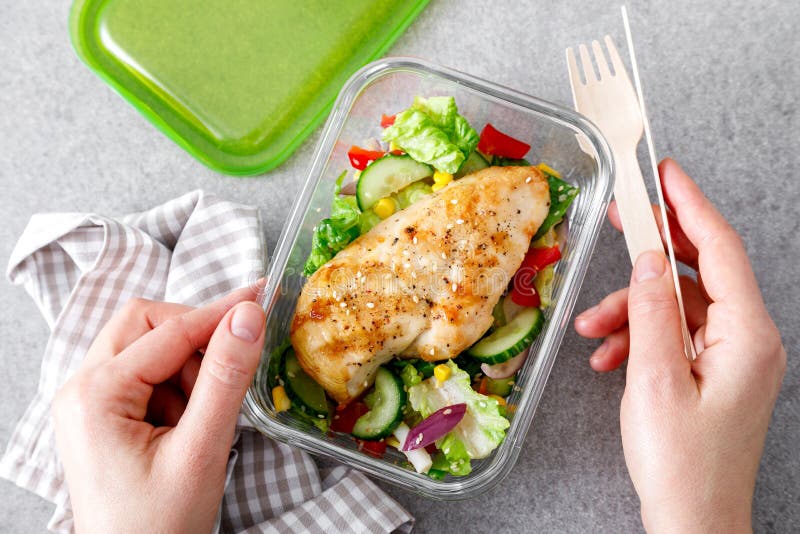 Lunch box stock photo. Image of fresh, lunch, grilled - 212671738