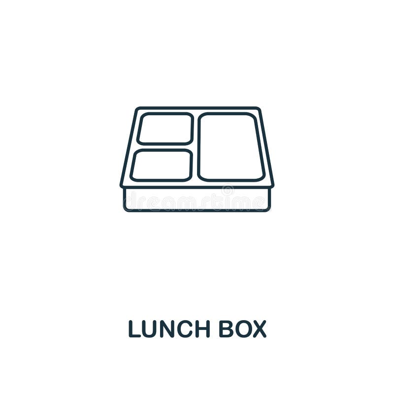 Lunch Box Outline Icon. Creative Design from School Icon Collection ...