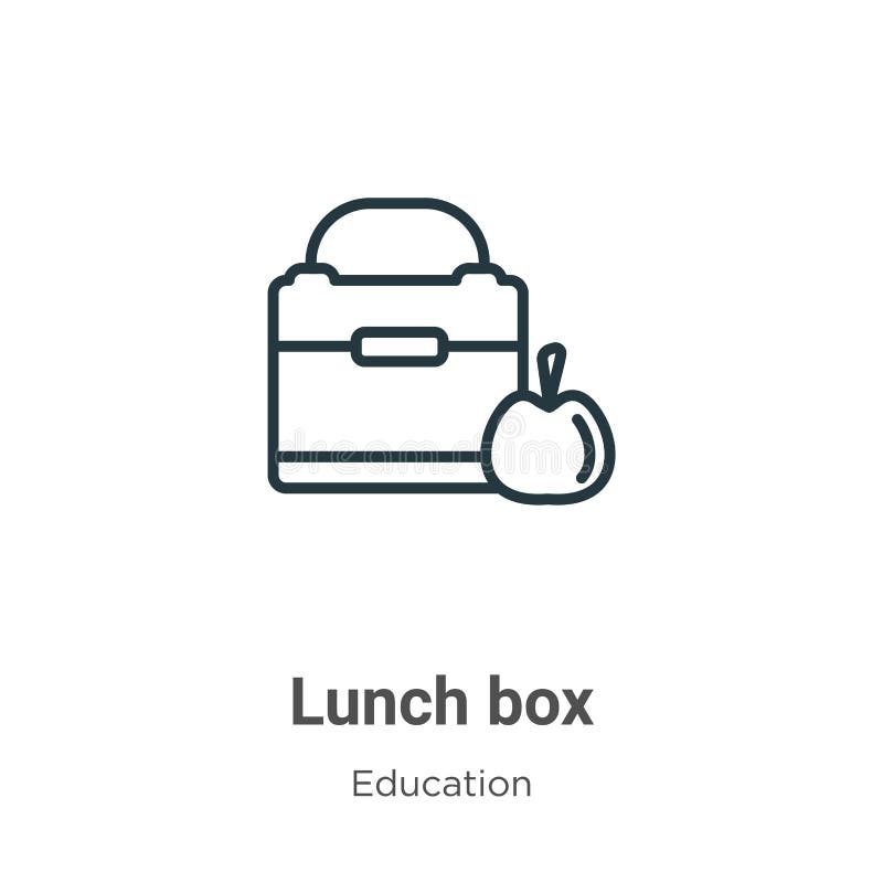Lunch Box Outline Vector Icon. Thin Line Black Lunch Box Icon, Flat ...