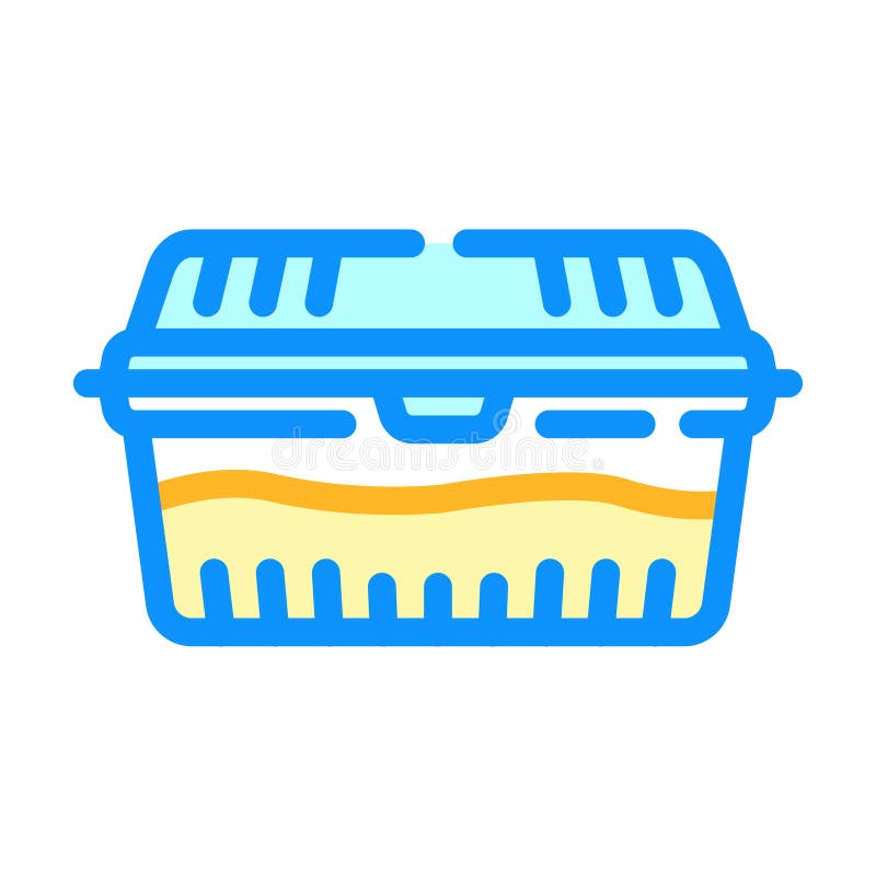 Lunch Box Plastic Meal Color Icon Vector Illustration Stock ...