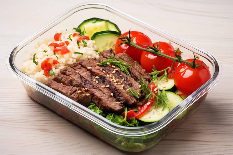 Lunch Box Ready with Prepared Food. Stock Photo - Image of takeaway ...
