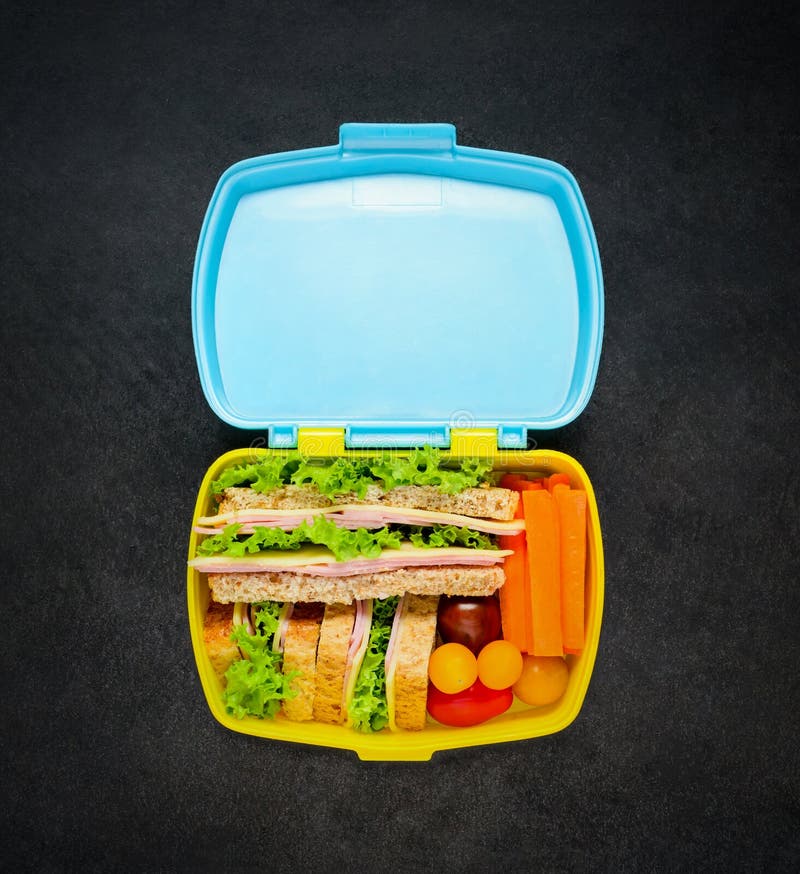 Lunch Box with Sandwich stock image. Image of colored - 81965381