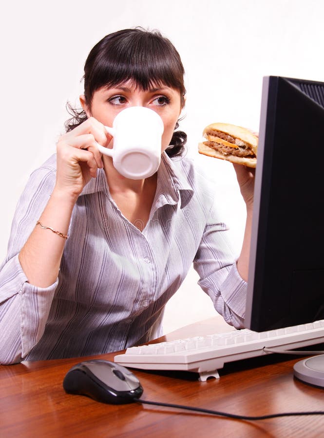 Lunch break stock photo. Image of executive, girl, notebook - 9496376