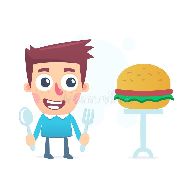 Happy Young Man Eating Healthy Foods for Lunch. Meal of Morning and ...